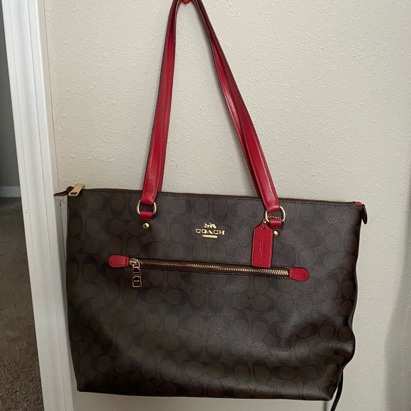 Coach | Bags | Coach Large Bag Red And Black | Poshmark